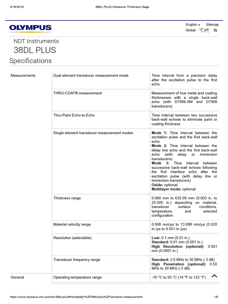 38DL PLUS Ultrasonic Thickness Gage-Software | PDF | Electrical Engineering