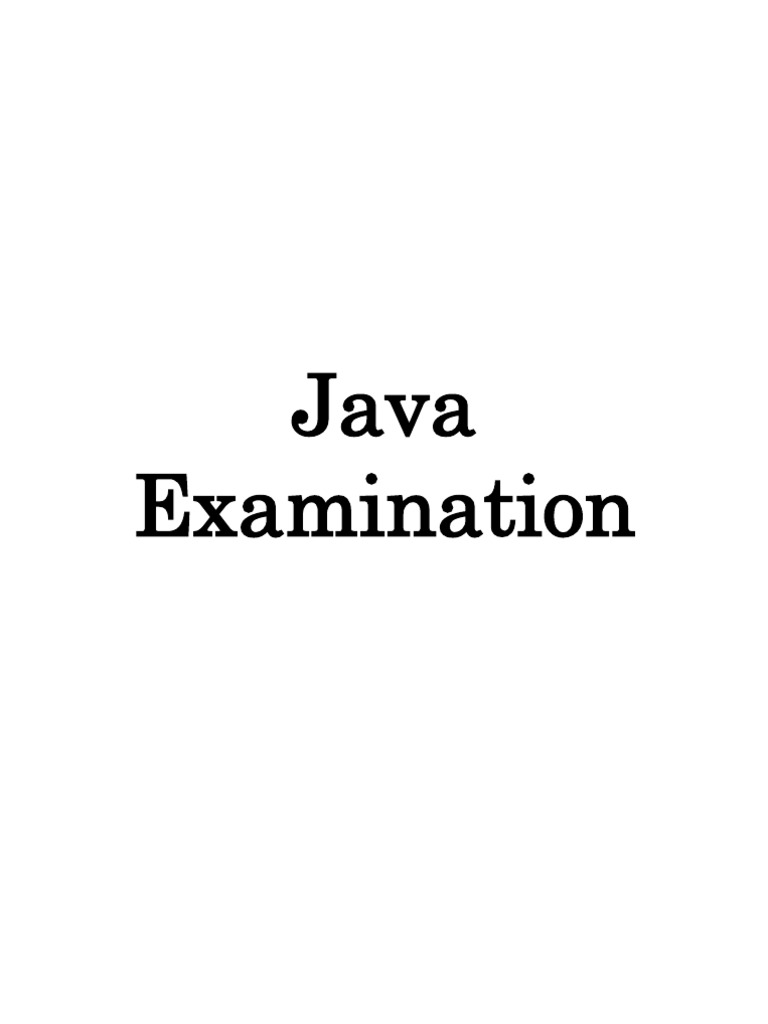 Question Paper Pdf Method Computer Programming Java Programming Language
