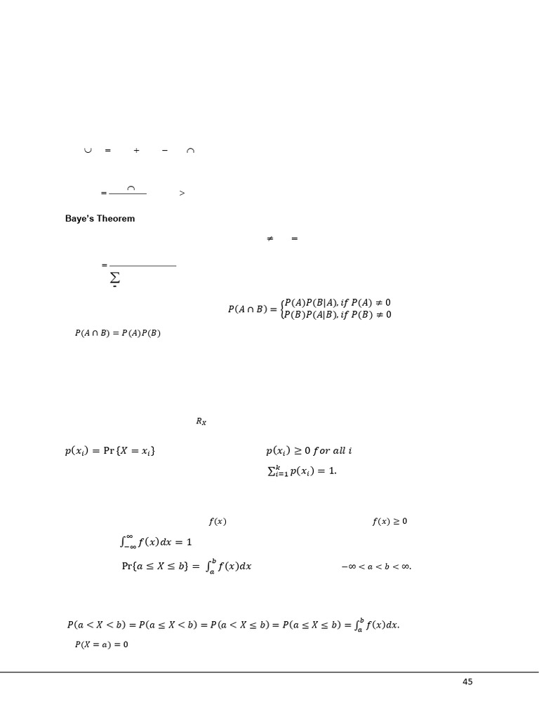 MAT 2230, Formula Book | PDF | Probability Distribution | Probability ...