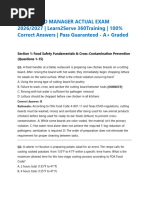 ServSafe Exam Answer Key & Explanations | PDF | Food Industry