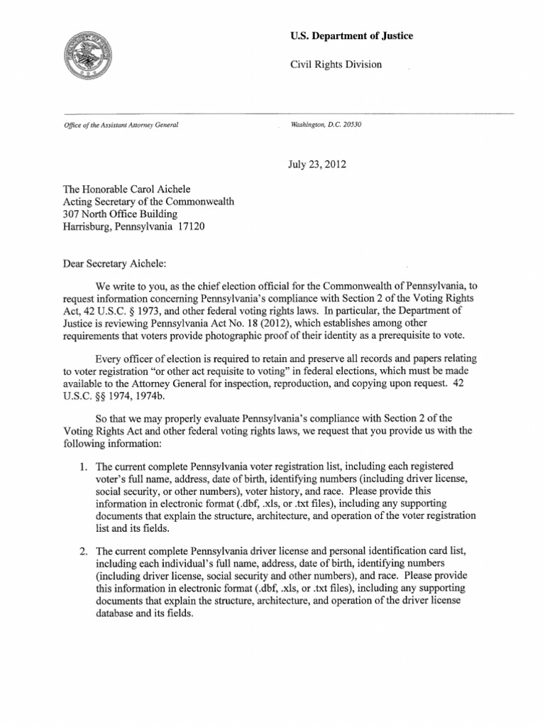DOJ Letter | PDF