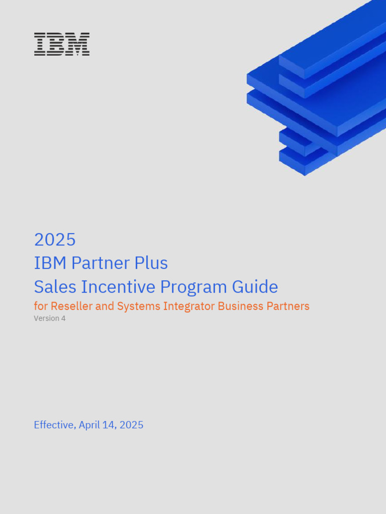 IBM Partner Plus Incentive Program For Business Partners | PDF ...
