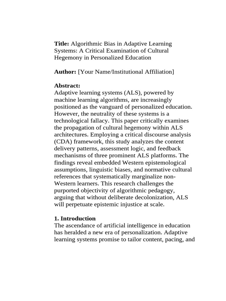 Paper 5 Algorithmic Bias | PDF