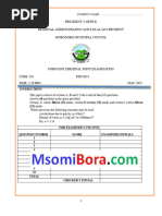 Tanzania Form One Physics Exam 2025 | PDF | Buoyancy | Density