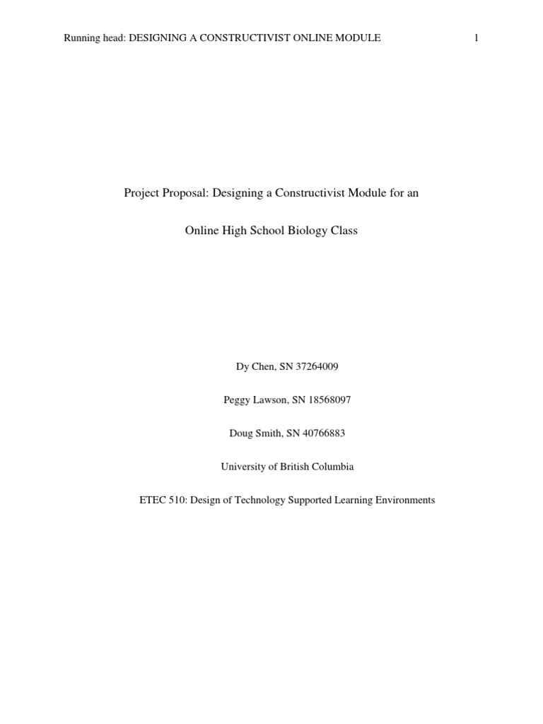 Design-Project-Proposal Chen Lawson Smith | PDF | Constructivism ...