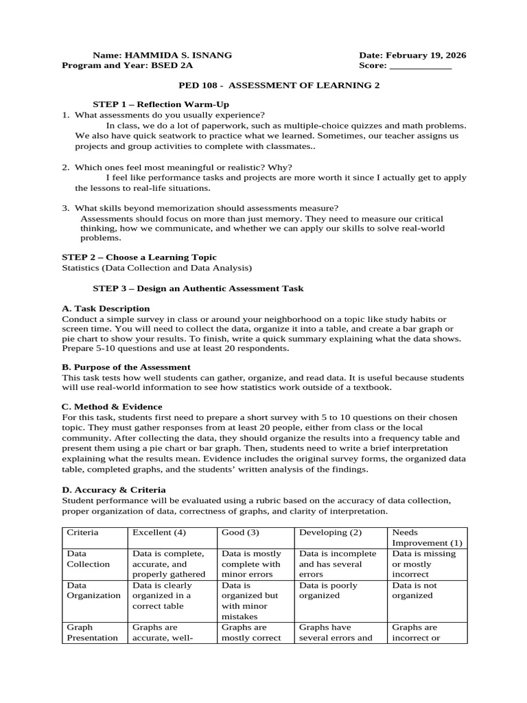 Polidario Ped 108 Individual Activity Final | PDF | Statistics | Data