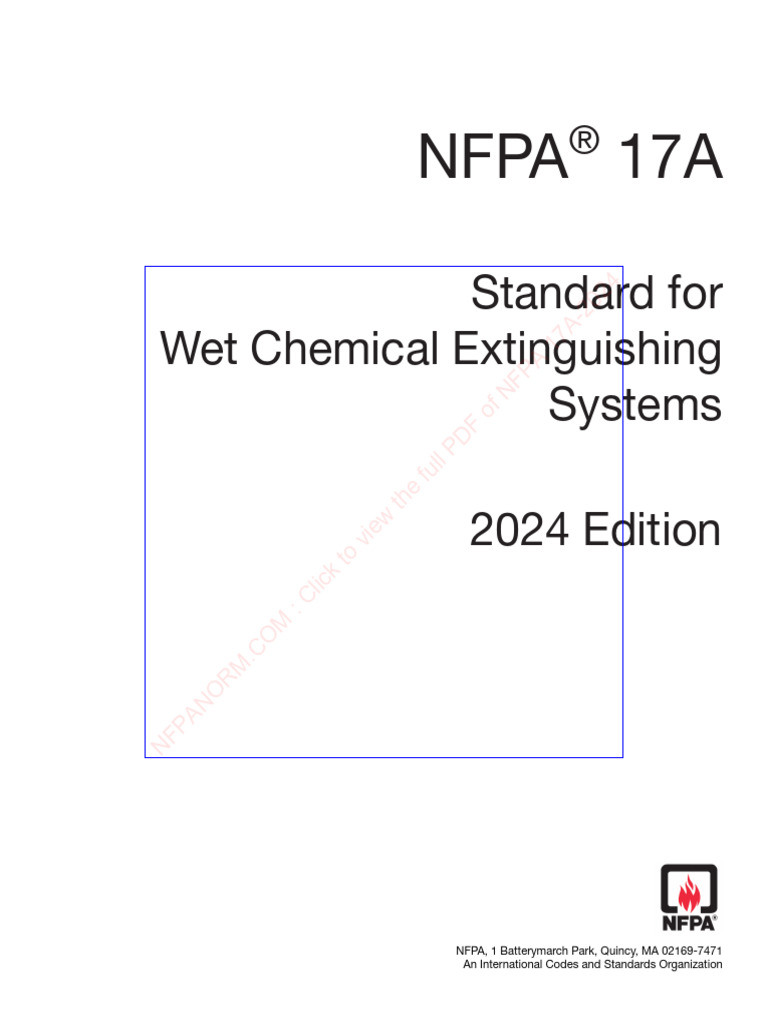 NFPA 17A Wet Chemical Extinguishing Version - 2024 | PDF | Patent ...
