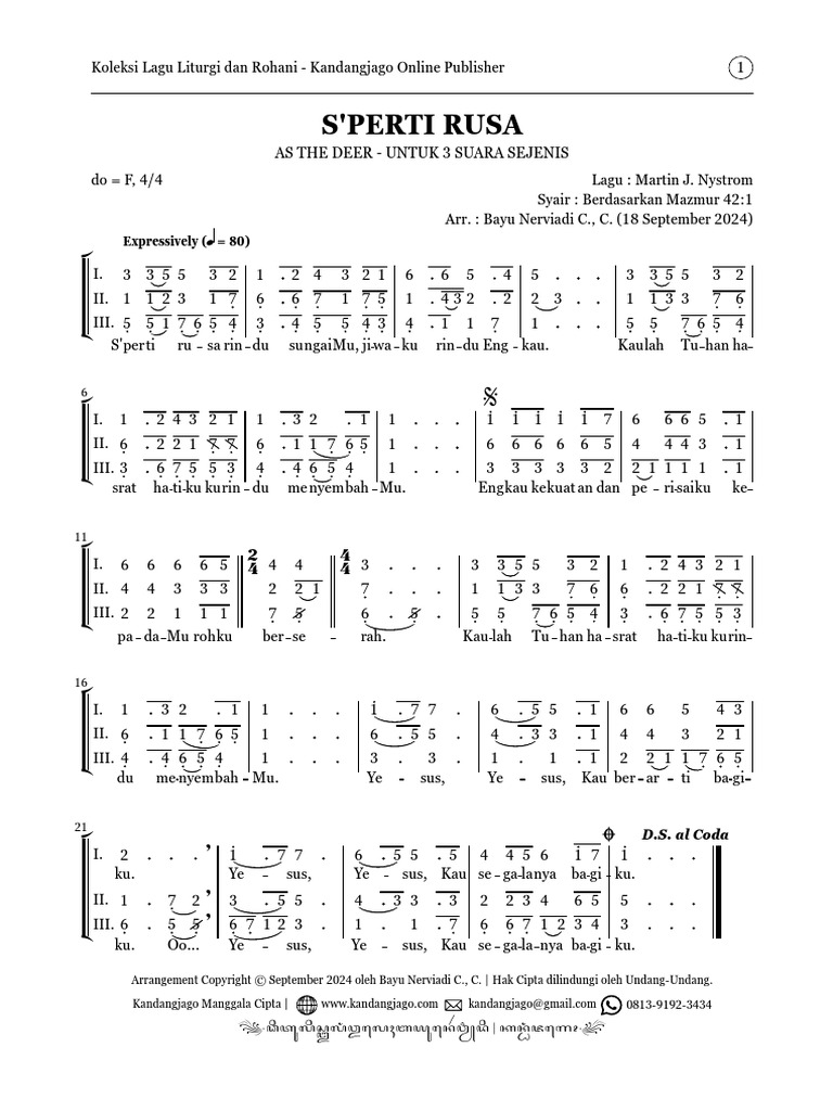 Sperti Rusa (as Theel Deer) - 3 Suara (Sejenis)-1 | PDF