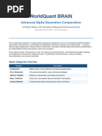 World Quant Brain Alpha Documentation | PDF | Stocks | Technical Analysis