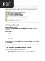 Understanding Form of Thought in MSE | PDF | Mental Disorder | Thought