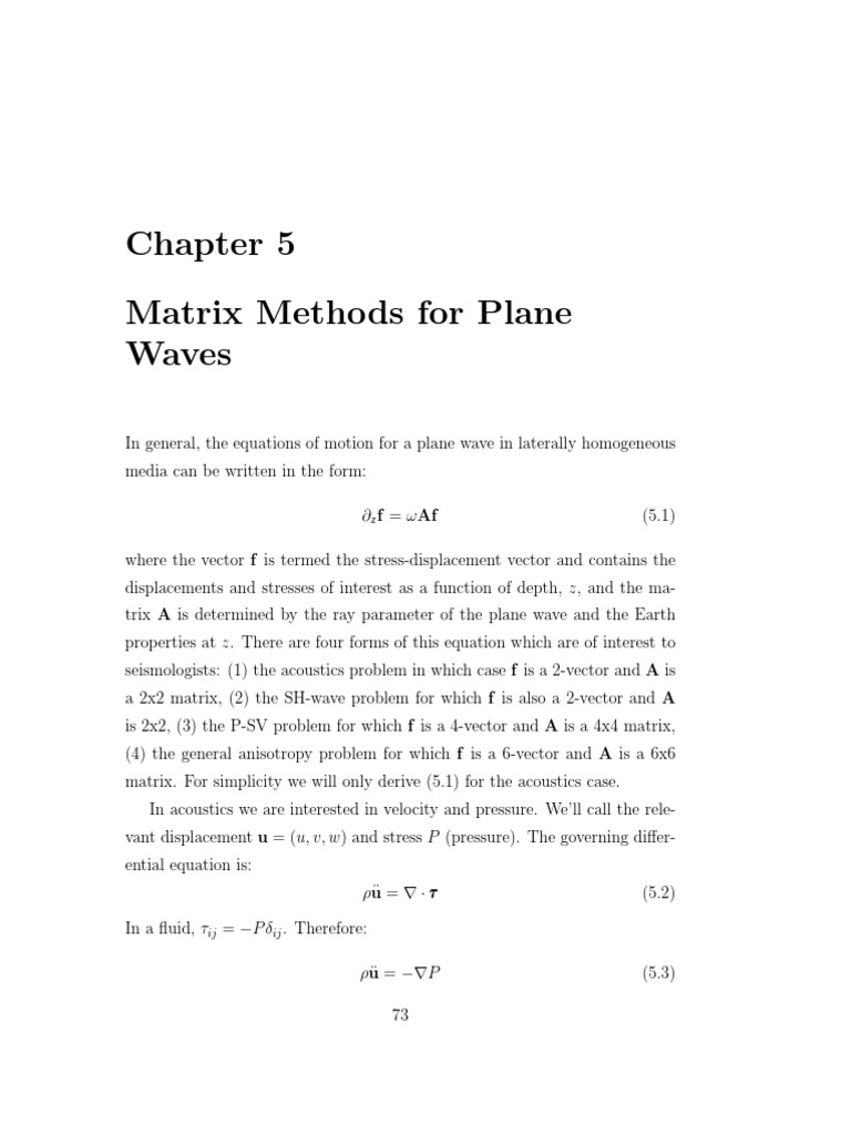 Matrix Methods For Plane Waves | PDF | Eigenvalues And Eigenvectors | Waves