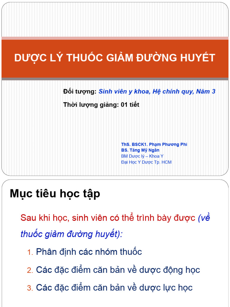 Duoc lý thuoc giam duong huyet 2023 upload | PDF