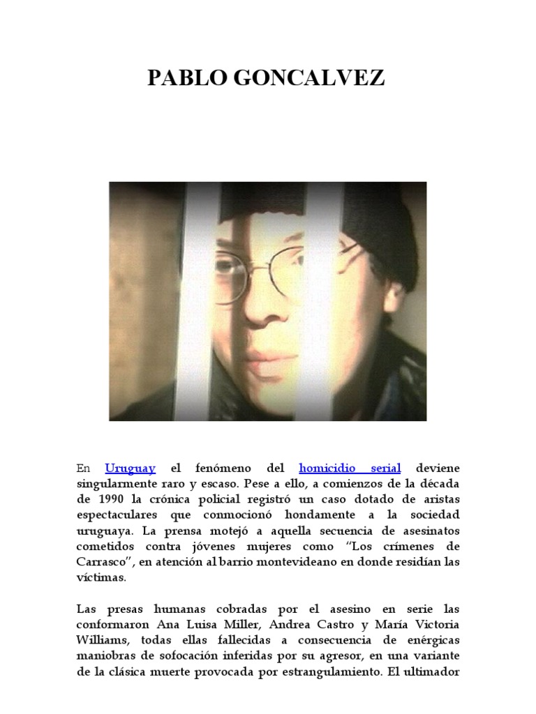 Pablo Goncalvez | PDF | Asesino en serie | Uruguay