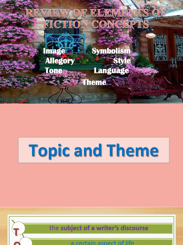 Review of Image, Symbolism, Allegory, Style, Tone, Language, Theme ...