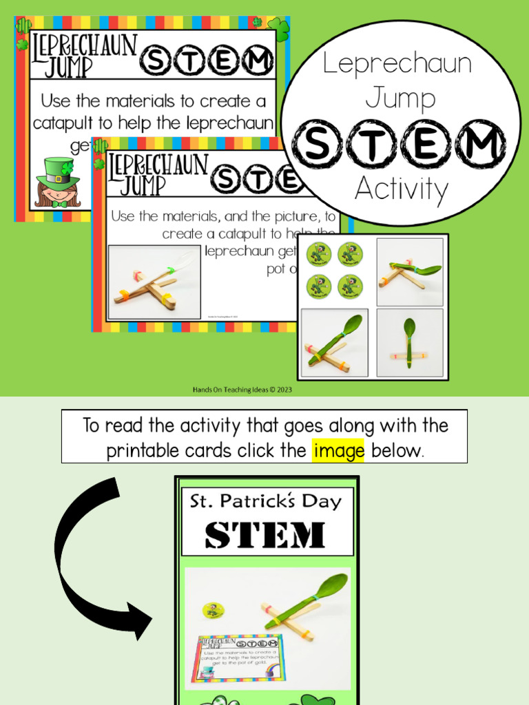 ST Patrick Day Stem Challenge Leprechaun Jump 1 | PDF | Computing