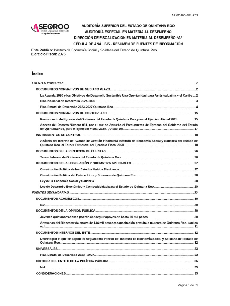 Aemd-fo-004-r03 Carfi Iessol Rev Beny | PDF | Pobreza | Pobreza e ...