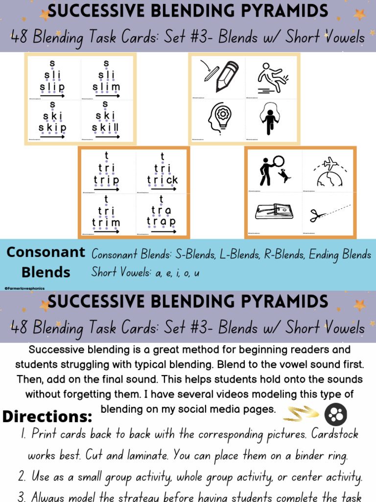 03 - Successive Blending Pyramids - Set #3 Consonant Blends W - Short ...