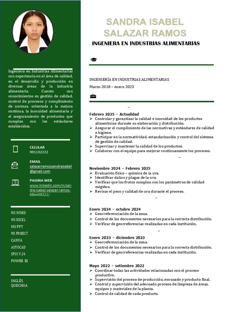 CV-SANDRA..SR.pdf_2025_8_1 | PDF | Industria de alimentos | Business