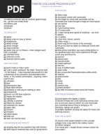 College Hostel Essentials Checklist | PDF