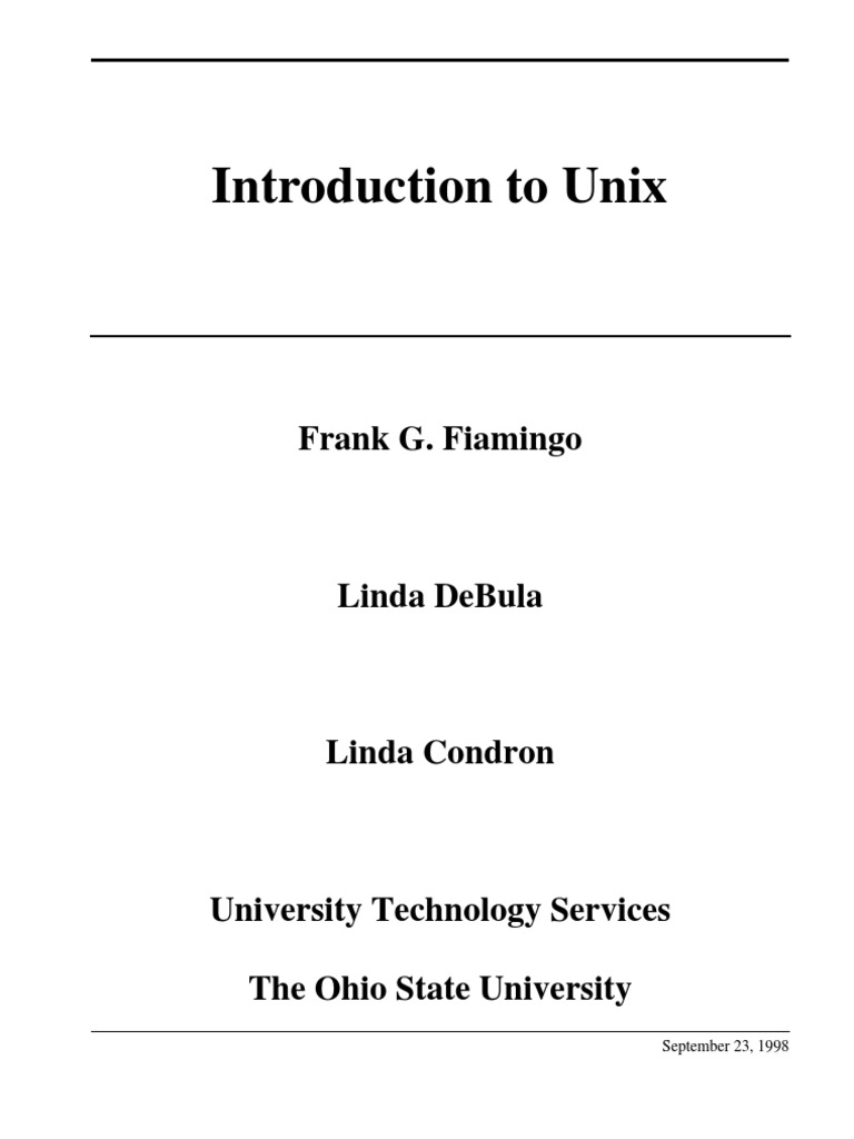 Unix Book | PDF | Command Line Interface | Unix