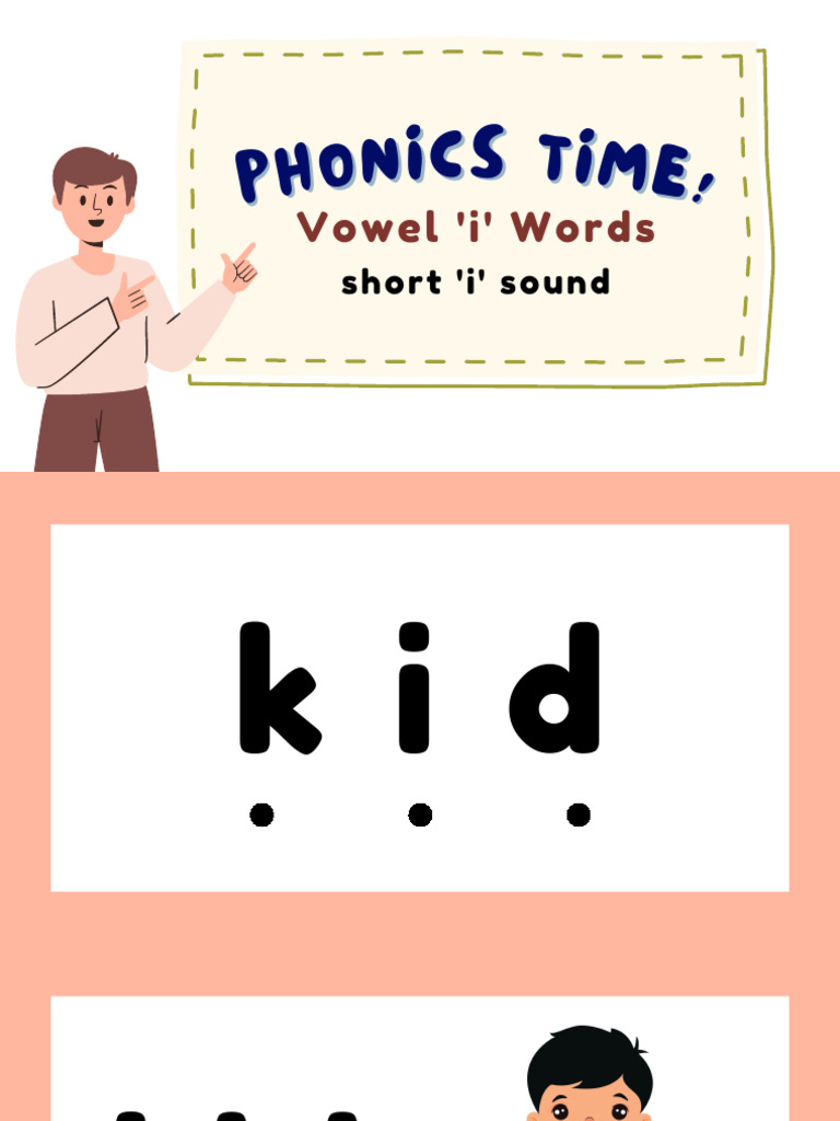 Simple Illustrative Phonics Short Vowel I Sound Presentation | PDF