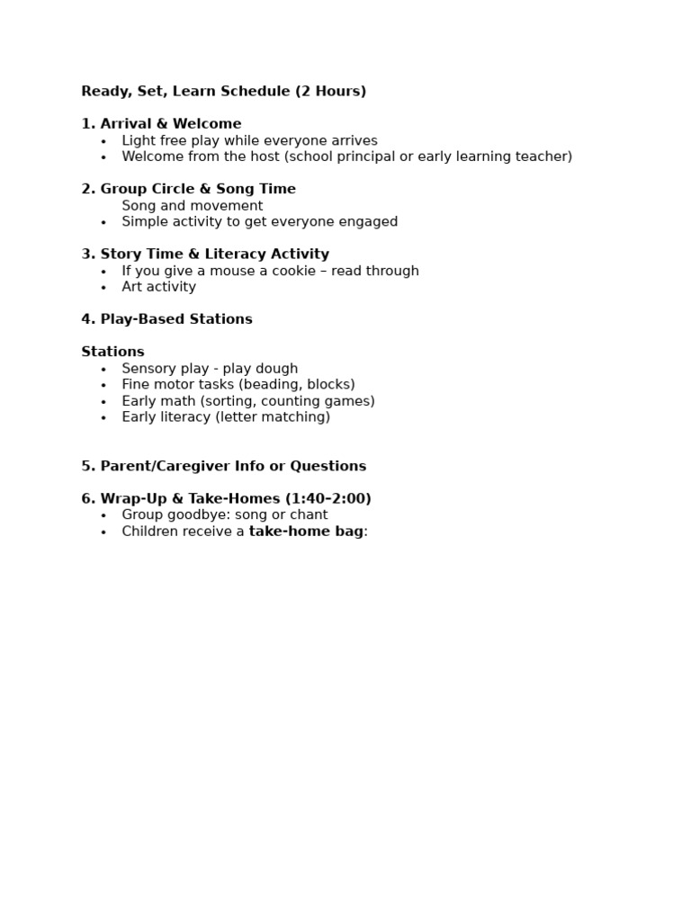 Ready Set Learn | PDF