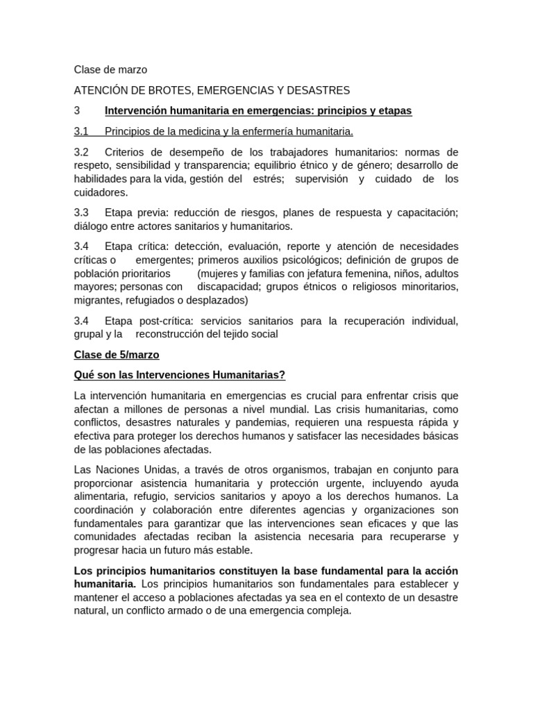 3intervención Humanitaria en Emergencias | PDF | Cuidado de la salud ...