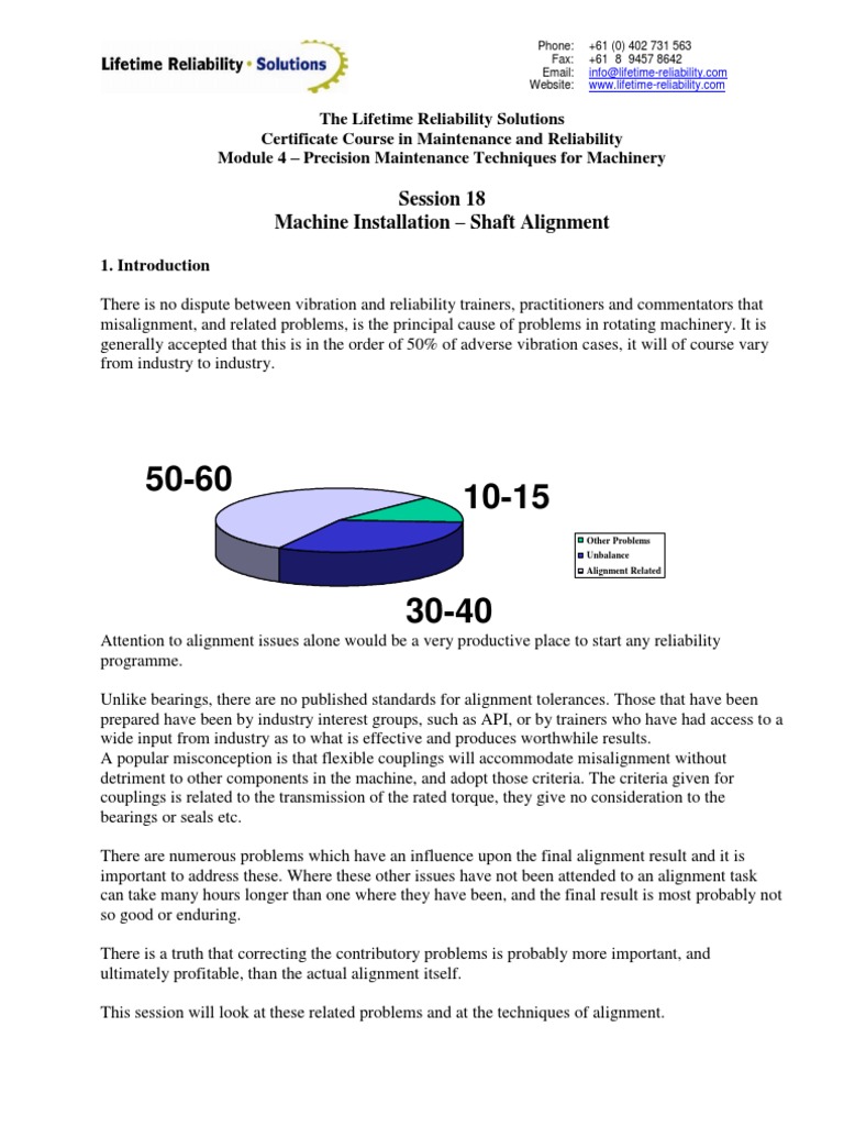 Machine Installation - Shaft Alignment | PDF | Machine (Mechanical ...