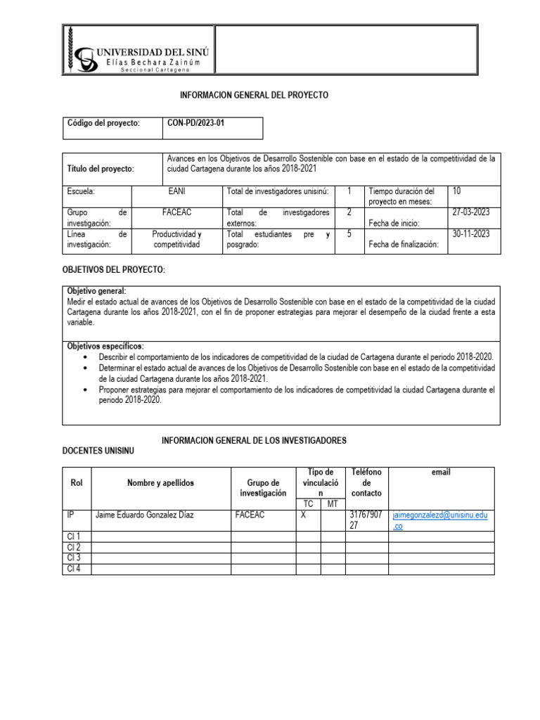 R-Inve-033.Acta de Inicio Proyectos de Investigacion.eani.Jaimegonzalez ...