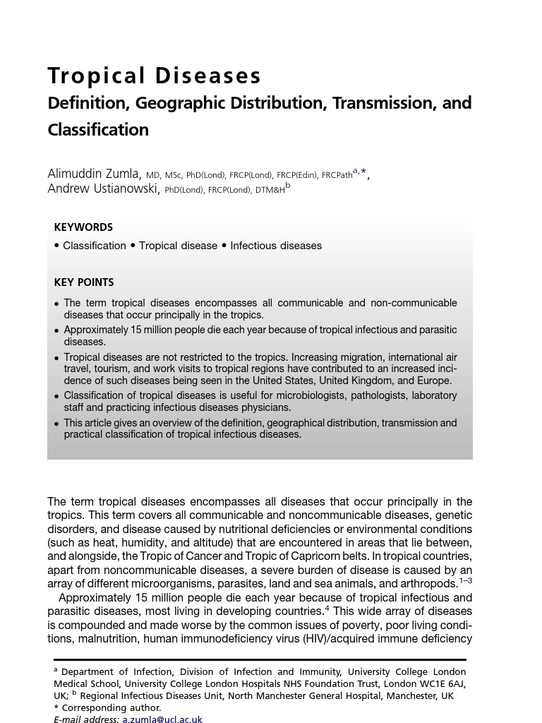 Tropical Diseases | Transmission (Medicine) | Infection