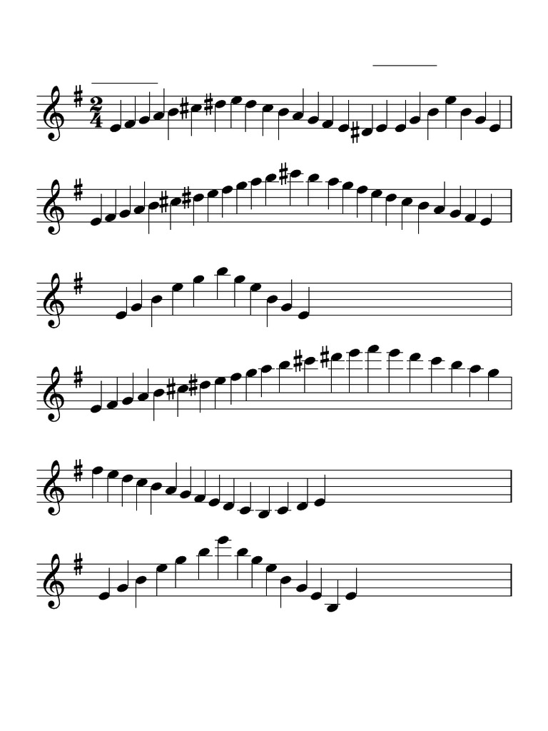 Escalas Melodicas Mi Menor Fa#Menor Sol Menor PDF | PDF