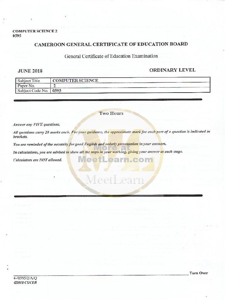 Gce Ol CSC Paper 2 Essay-5-8 | PDF