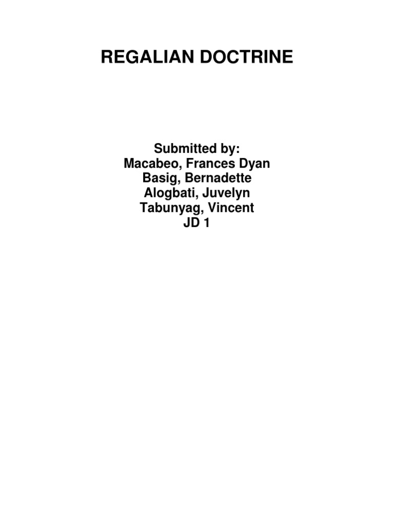 Regalian Doctrine | PDF | Human Rights | Intellectual Property