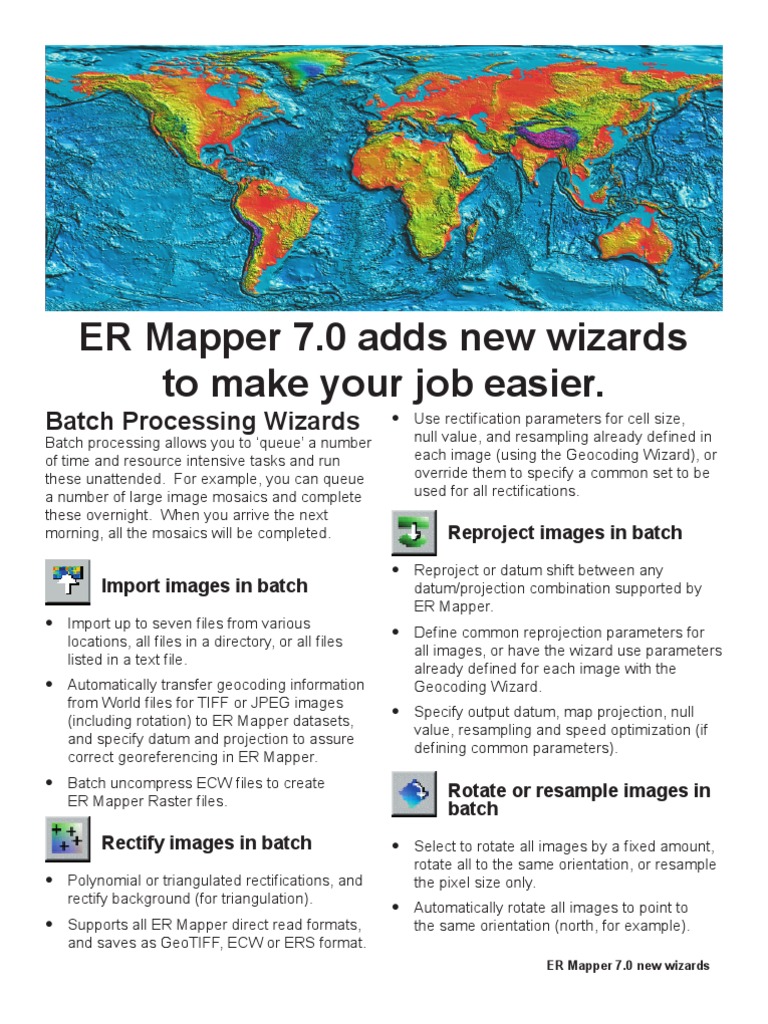 ER Mapper 7.0: Batch Processing Tools | PDF | Rgb Color Model | Color