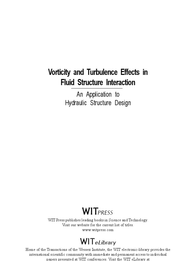 Vorticity and Turbulence Effects in Fluid Structure Interaction | PDF | Fluid Mechanics | Turbulence