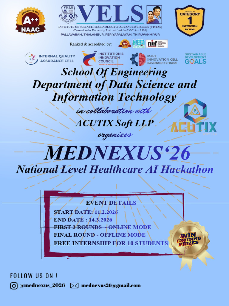 MEDNEXUS 2026 National Level Healthcare AI Hackathon | PDF | Prototype ...