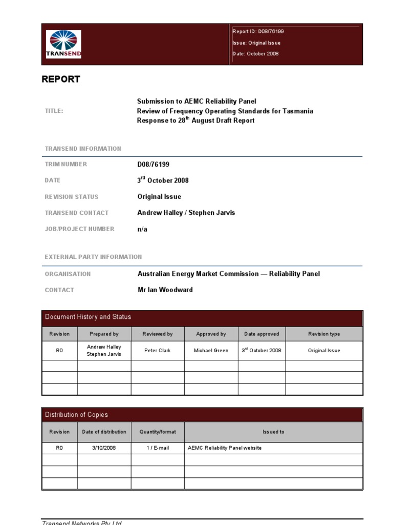 Transend Networks - 0 | PDF | Reliability Engineering | Tasmania