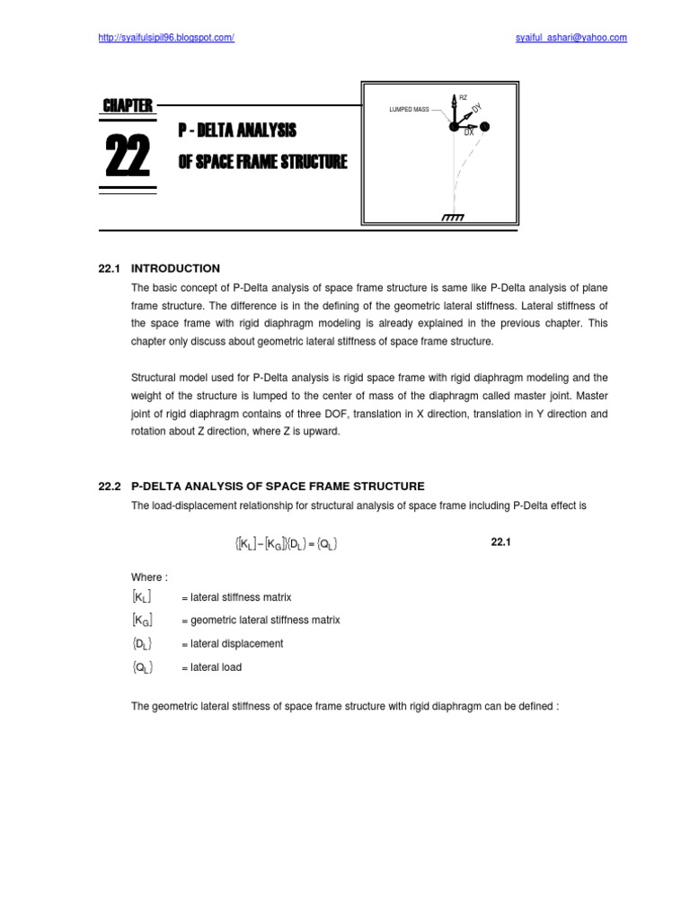 P Delta Analysis | PDF | Stiffness | Force