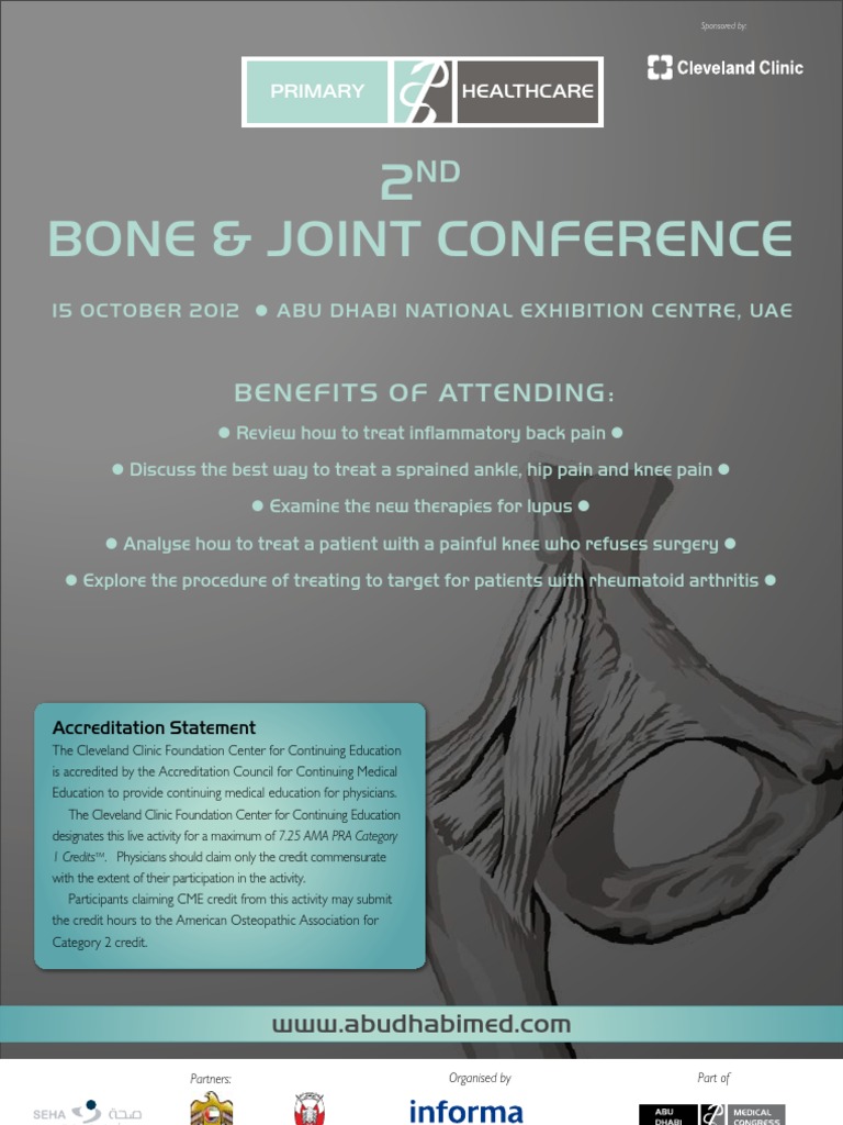 PHC BONE & JOINT Conference BROCHURE 2012 | PDF | Rheumatology ...