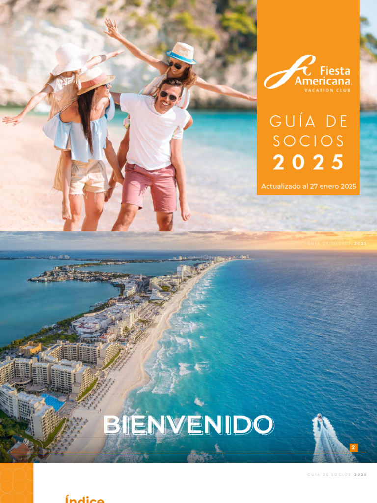 Fiesta Americana Vacation Club Favc Guia de Socios 2025 | PDF | Hotel ...