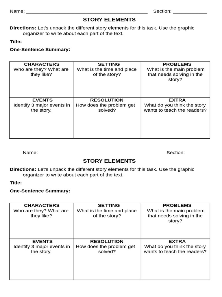Story Elements | PDF