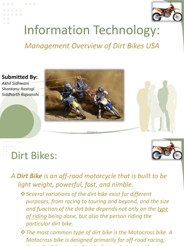 Information Technology - Dirt Bikes | PDF | Motorcycle | Motorcycling