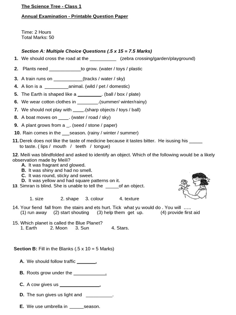 Grade 1 Science Question Paper Final Term 2026. GIA - 115731 | PDF | Plants