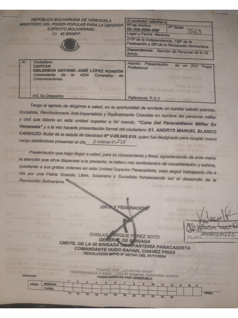 Sargento Primero Blanco Cardozo Andrys Manuel | PDF