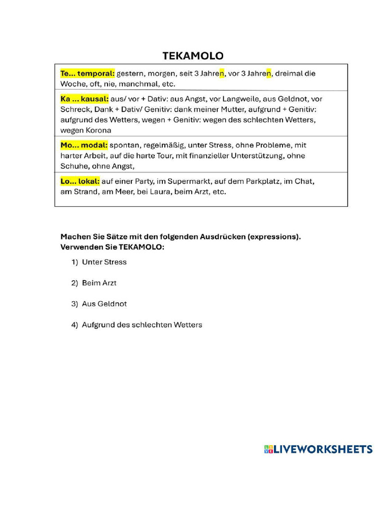 Worksheet - 7662451 - TEKAMOLO | PDF
