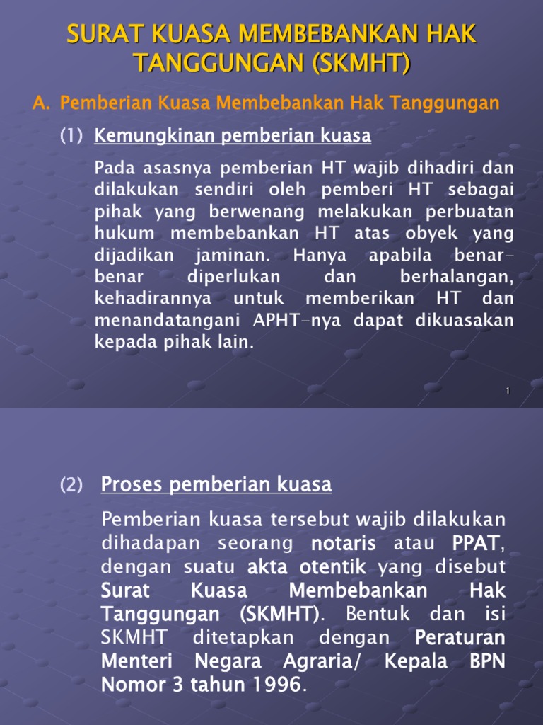 SKMHT Dan Pendaftaran HT | PDF