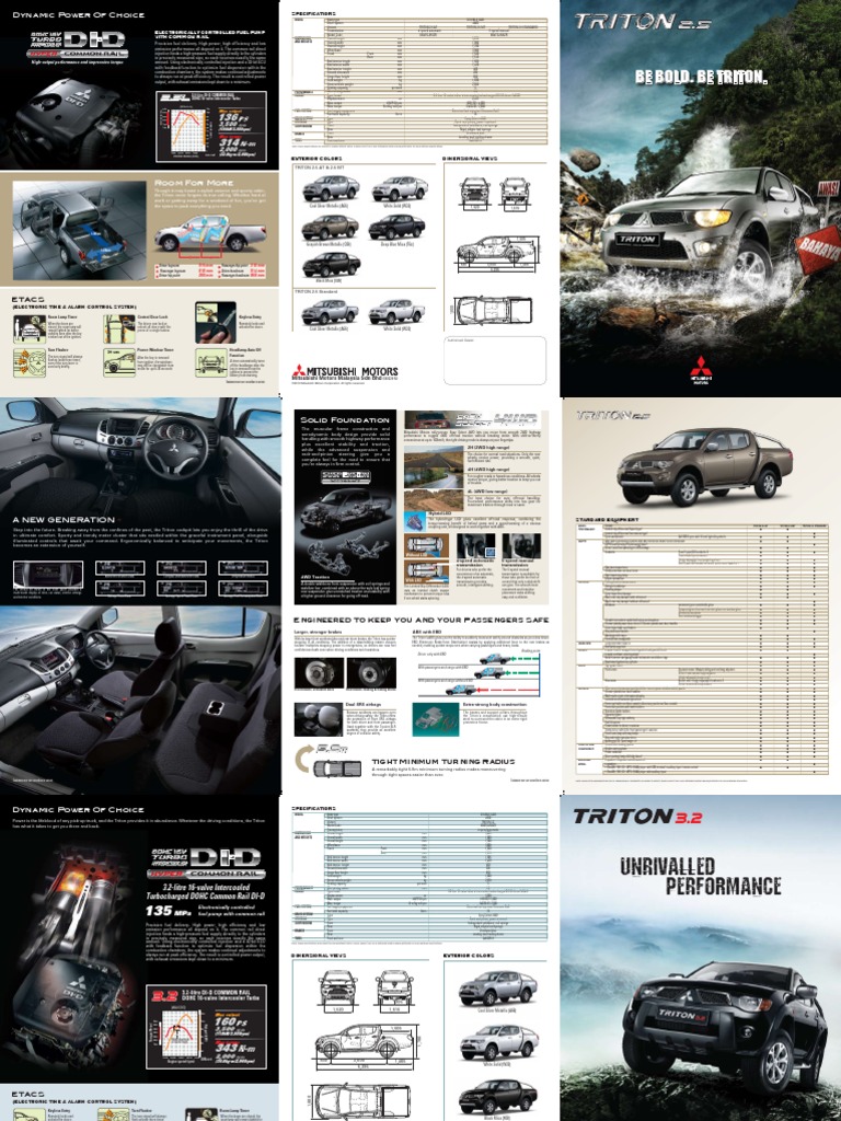 Brochure Triton | PDF | Four Wheel Drive | Manual Transmission