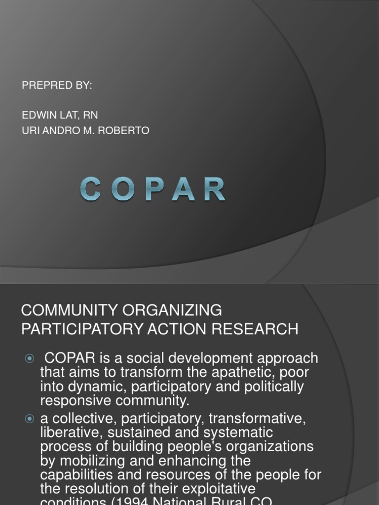 Copar | PDF | Community | Participatory Action Research