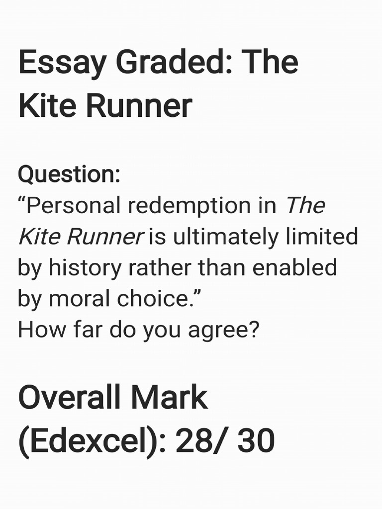 The Kite Runner Revision 1 | PDF