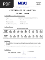 MBH Standard Certificates | PDF